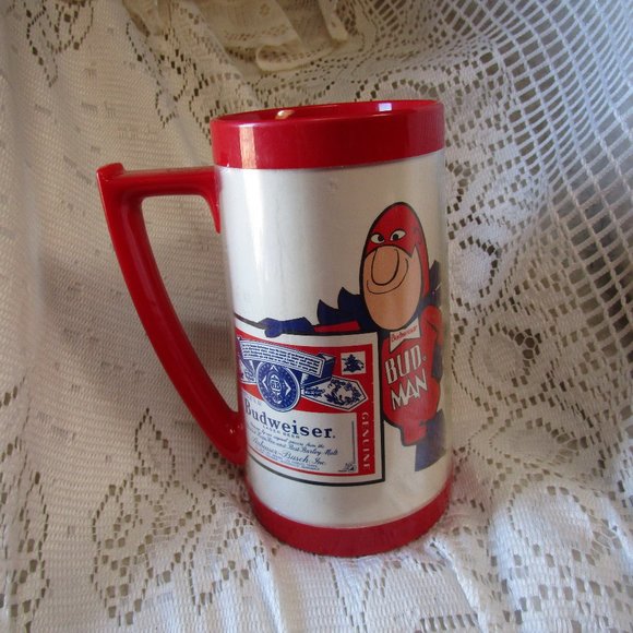 Budweiser | Kitchen | Vintage Budweiser Bud Man Plastic Thermo Serv ...